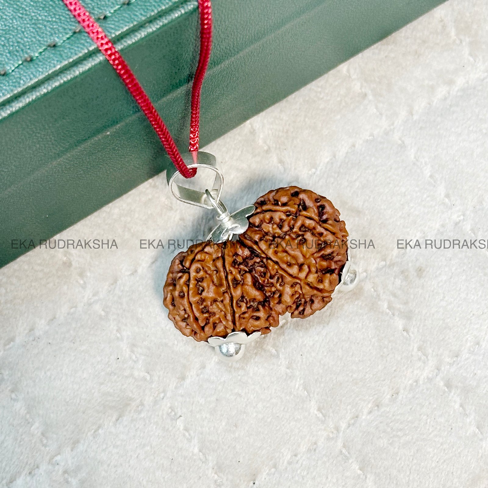 Nepali Gauri shankar Rudraksha Silver Chain pendant | 100% genuine